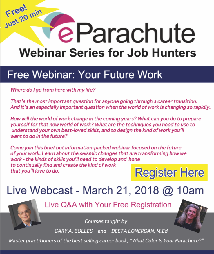 eParachute Webinar Series for Job Hunters - Webinar 1: Your Future Work ...